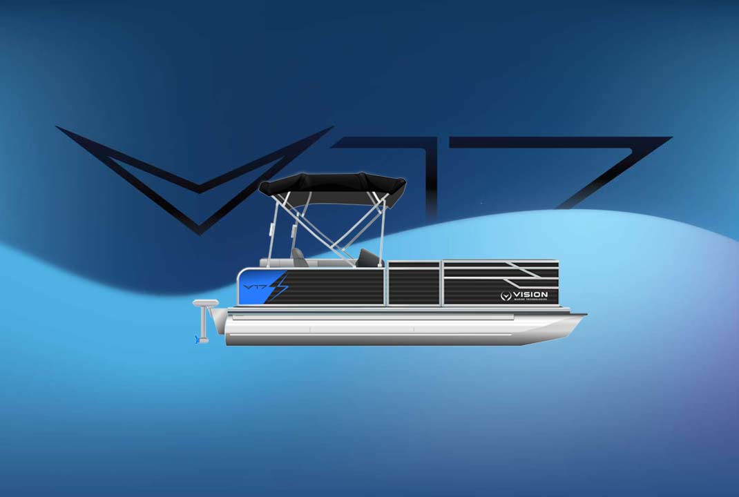 Sea Trial your V17 Electric Pontoon - Vision Electric Boats